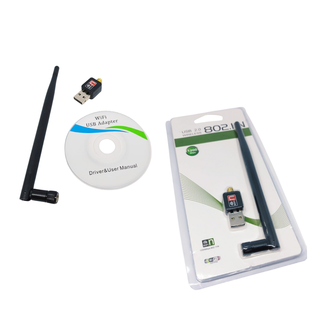 Adaptador Wifi Usb 2.0 802.11n - Adaptador Wifi Usb 2.0 802.11n - IMPORTADOS