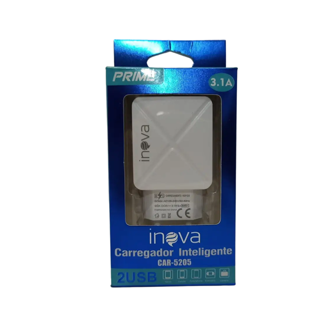 Kit Carregador Inova 5205 2 Usb So Base 10pç - Kit Carregador Inova ...