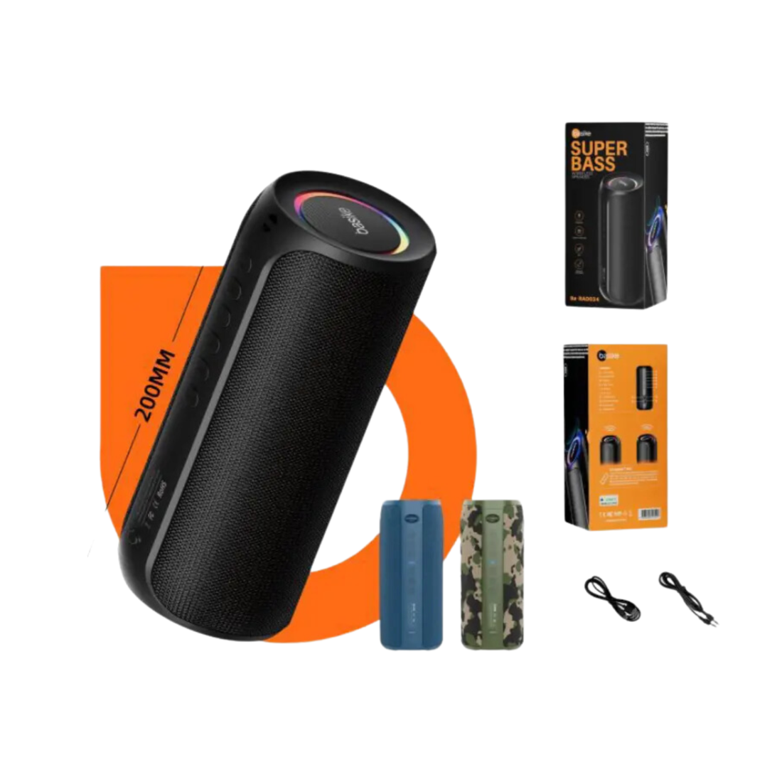 Caixa Som Basike Ba-Rad034 Portátil Bluetooh/P2/USB - Caixa Som Basike Ba-Rad034 Portátil ...